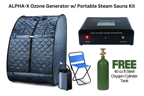 Portable Ozone Therapy Steam Sauna includes Ozone Generator with TESLA ...